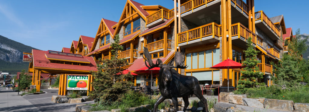 Moose Hotel and Suites Location - 345 Banff Avenue, Banff Alberta